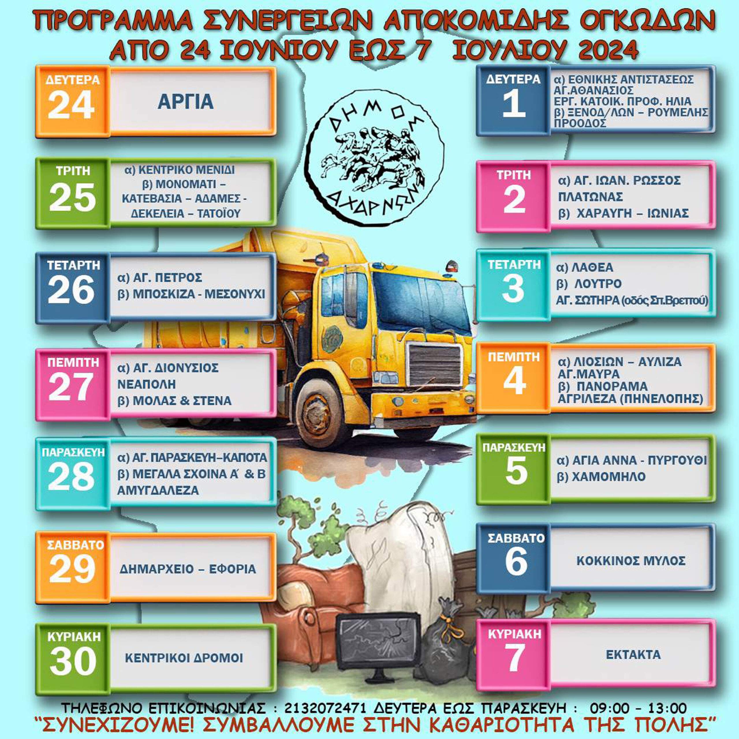 ΔΗΜΟΣ ΑΧΑΡΝΩΝ : ΝΕΟ ΠΡΟΓΡΑΜΜΑ ΑΠΟΚΟΜΙΔΗΣ ΟΓΚΩΔΩΝ ΑΝΤΙΚΕΙΜΕΝΩΝ ...